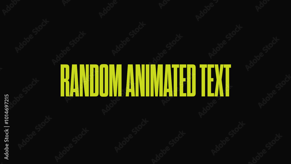 Modelo do Stock: Random Character Text Animated In | Adobe Stock
