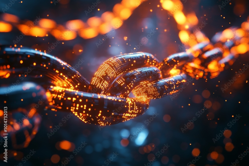 Cryptocurrency transaction visualized as digital circuits with glowing ...