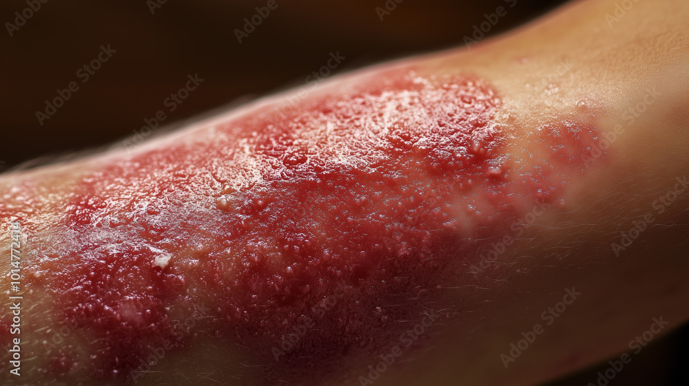 Detailed Image of Severe Arm Cellulitis Showing Inflammation, Redness ...