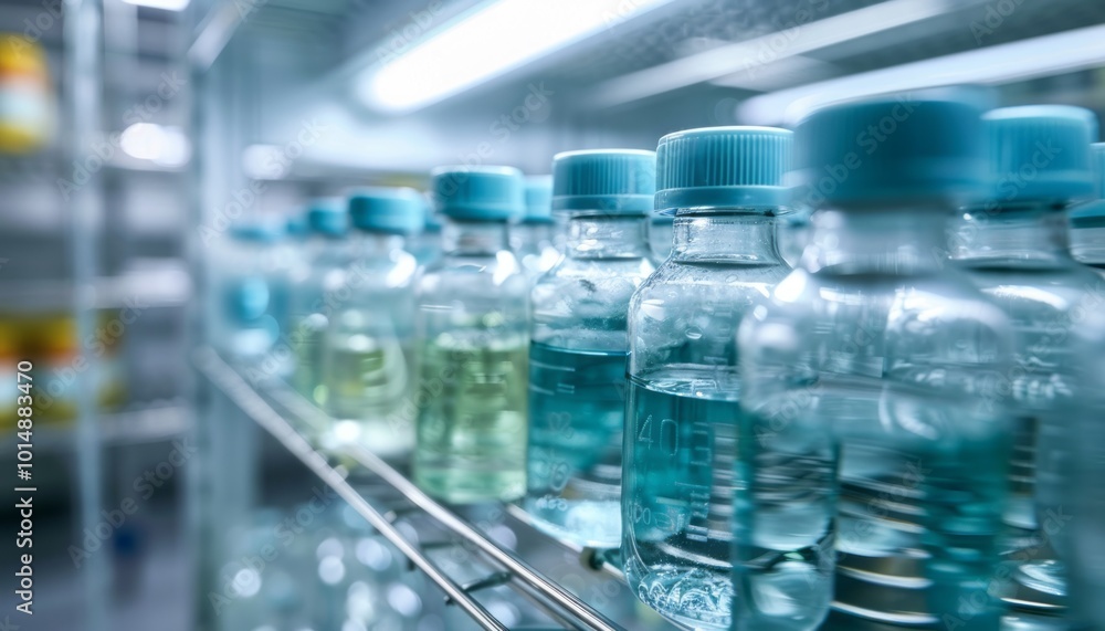 Vials stored in a temperature-controlled environment, highlighting the ...