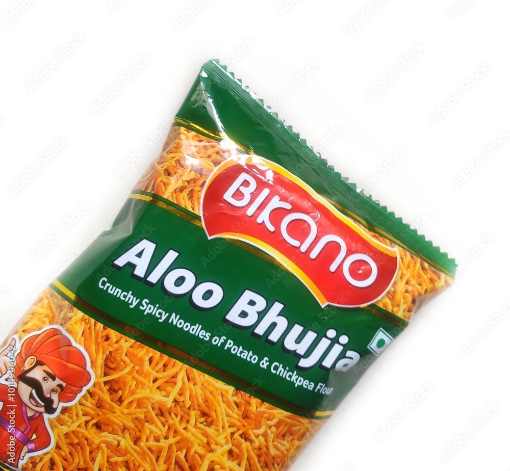 Guwahati, Assam, India - September 29, 2024 : Bikano Aloo Bhujia snacks ...