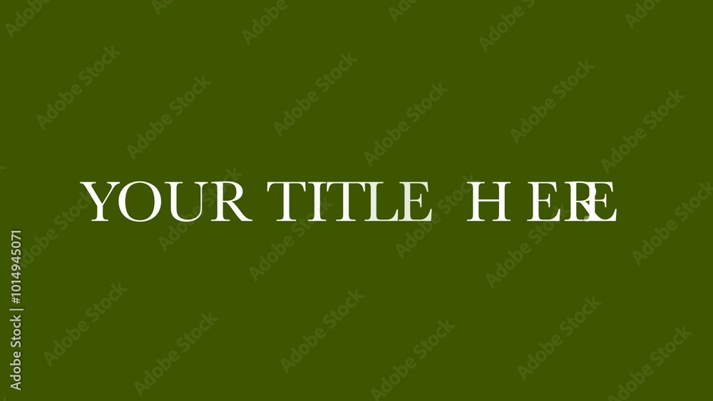 Clean Bouncing Text Title Intro Stock Template | Adobe Stock