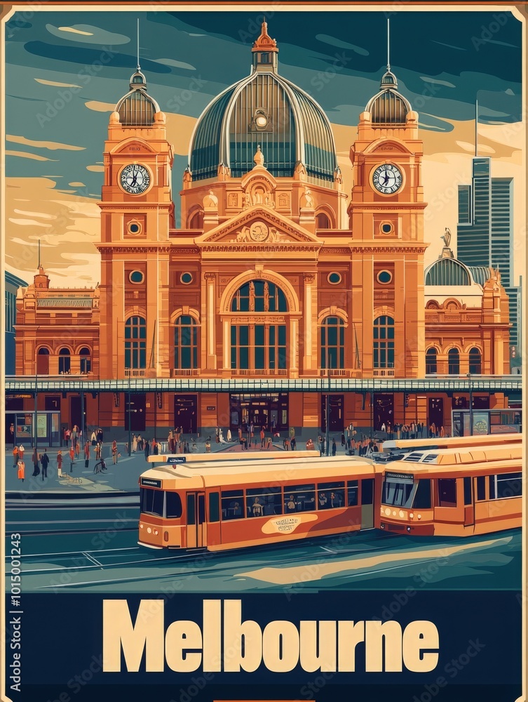 Flinders Street Station stands majestically in Melbourne, showcasing ...