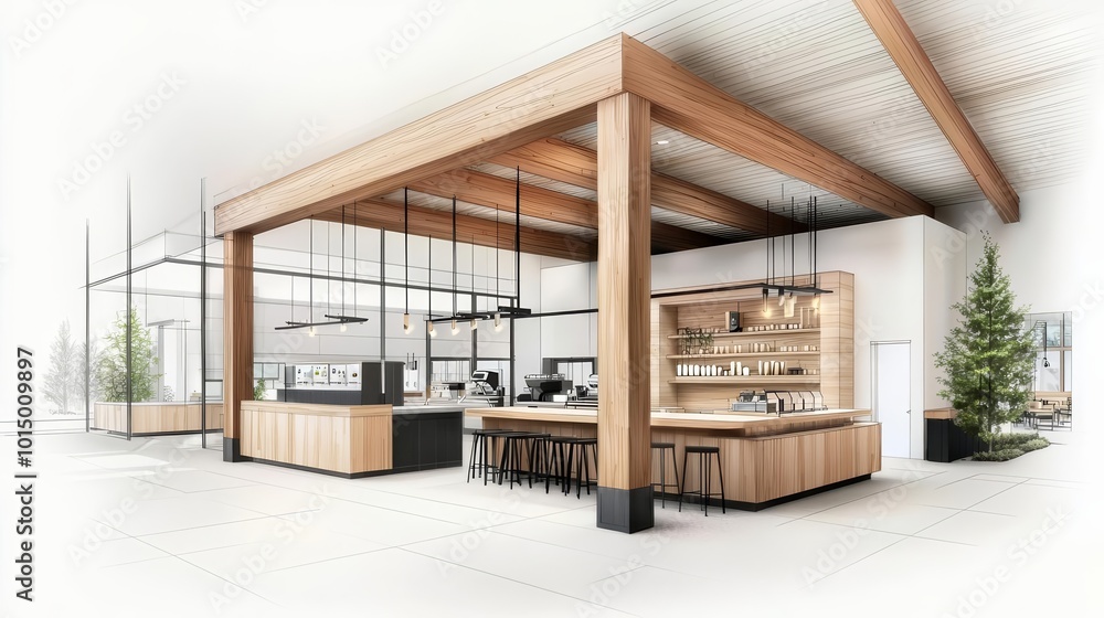 Sustainable Community Hub A modern community center designed for social ...