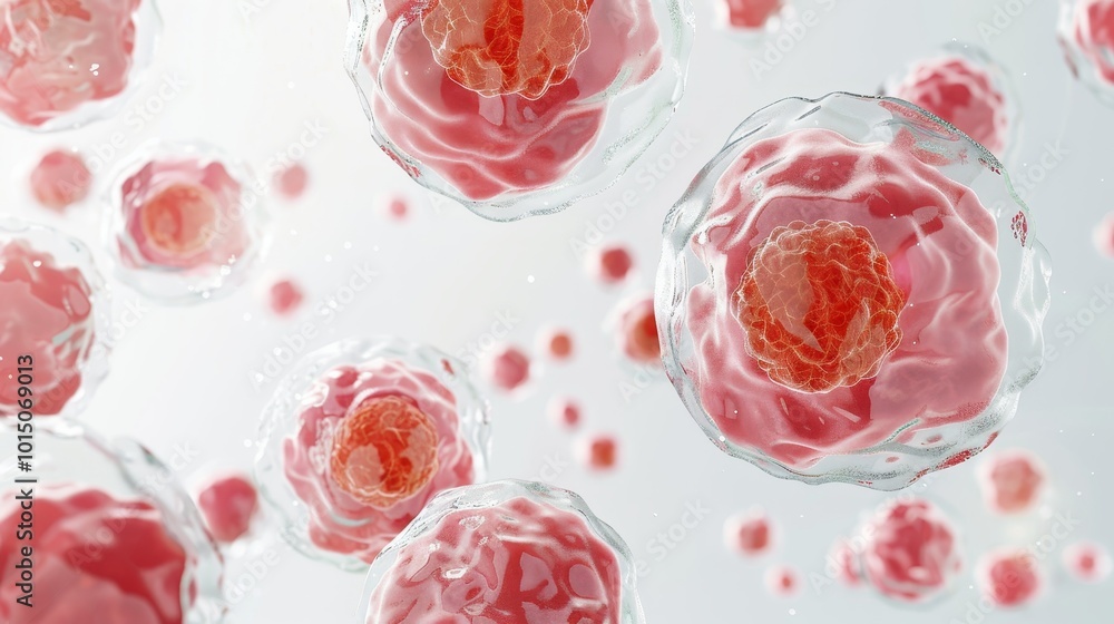 Innovative 3d visualization of stem cells cultivating artificial meat ...