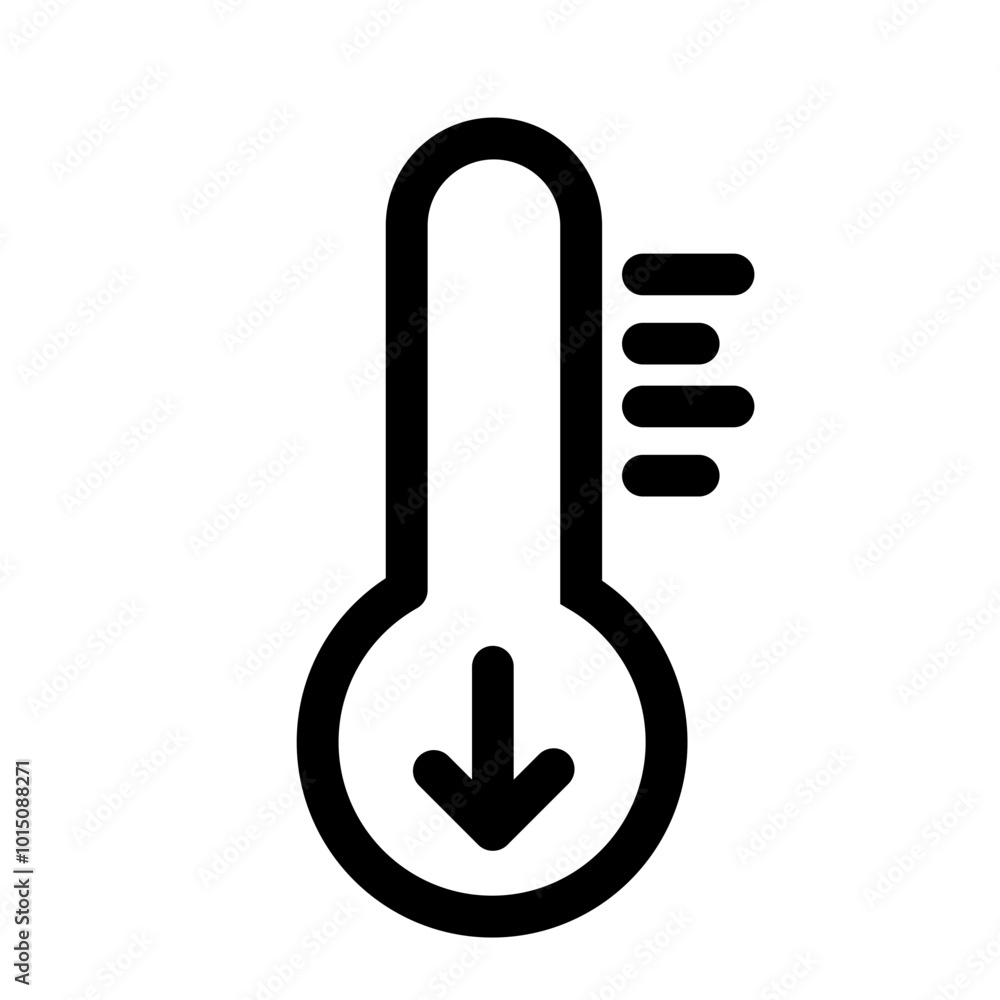 Temperature scale icon symbol - clean and modern Temperature prediction ...