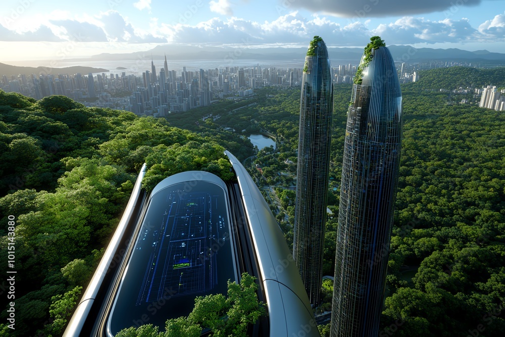 Futuristic smart city vision in the making, with sustainable ...