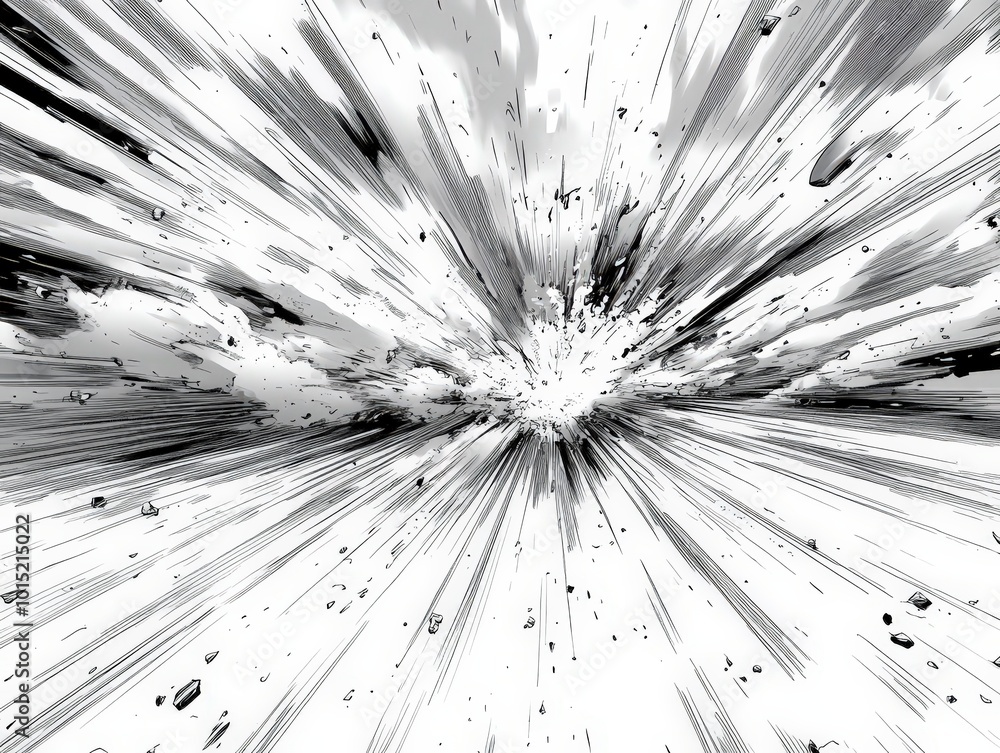 Dynamic Manga Anime Speed Lines for Thrilling Action Sequences with ...