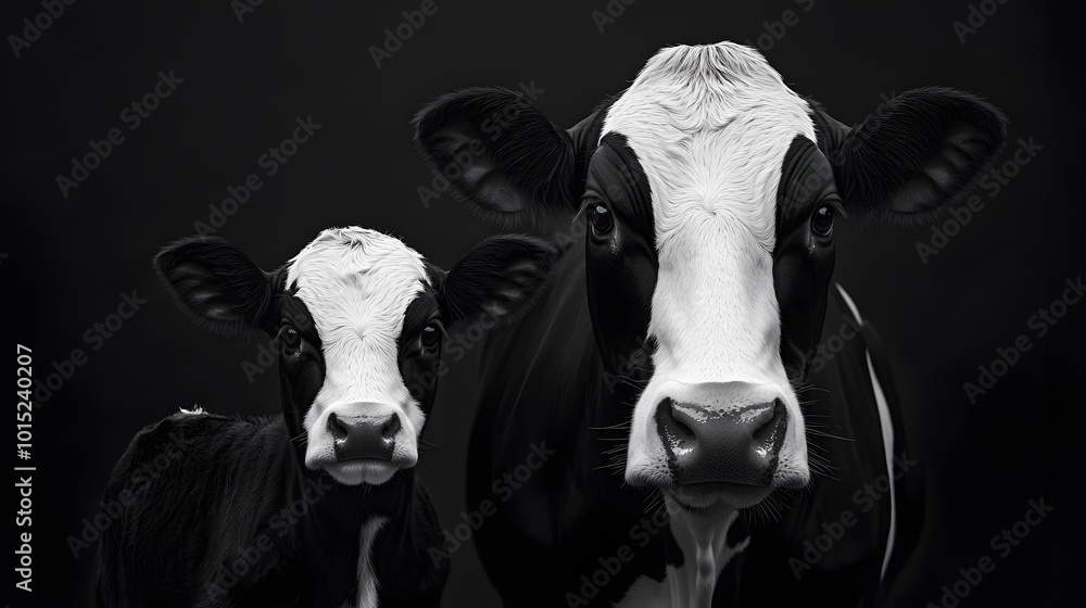 Holstein Cow Calf | Adorable and Playful Dairy Breed Calf in Pastoral ...