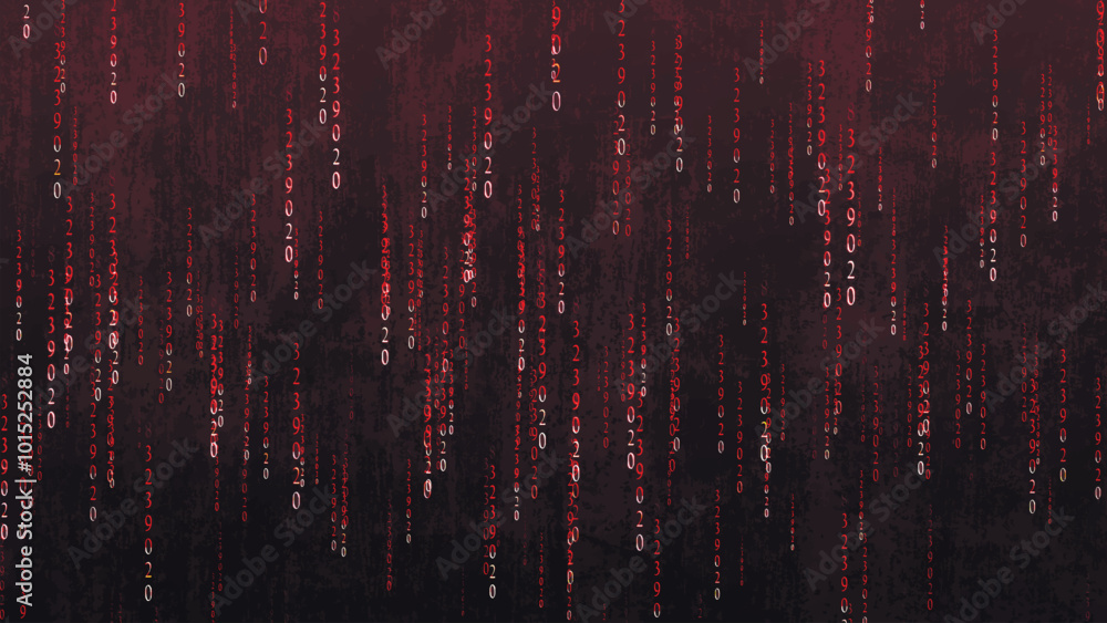 Matrix digital binary code moving down. High-tech digital binary code in matrix style. Digital ...