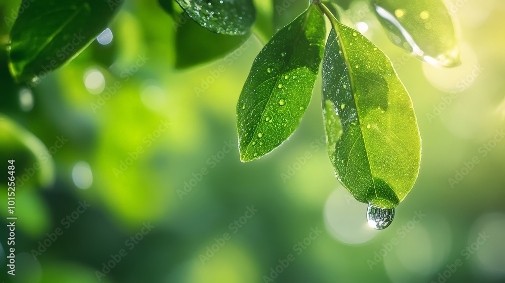 Water droplet, conservation, and eco-friendly concept for saving ...