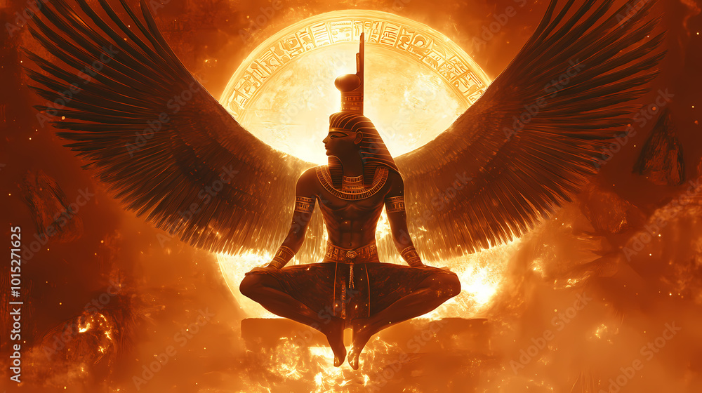 Egyptian god ra re( the sun god and one of the most important deities ...