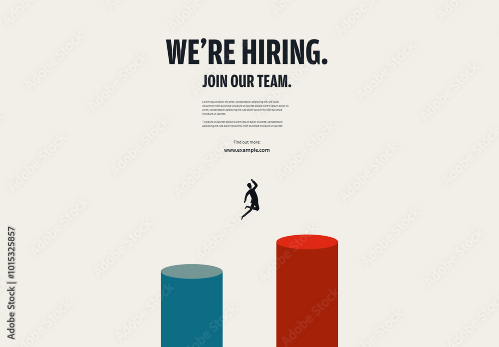 Hiring Banner Template with man changing Career Illustration Stock ...