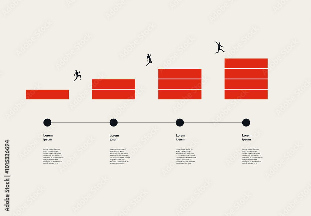 Timeline Infographics Template with Progress Stages Stock Template ...