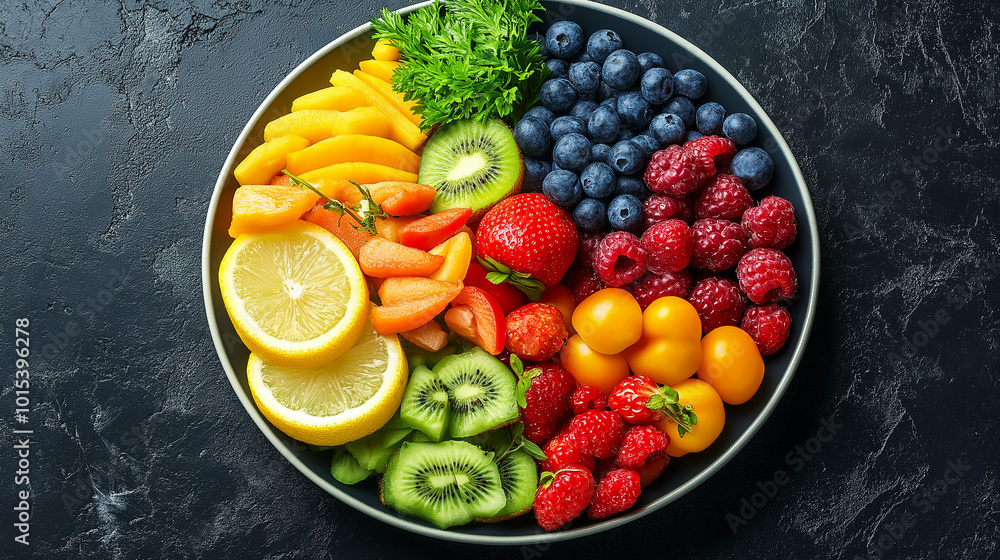 Balanced Nutrition Plate, a visual of a healthy, colorful plate of ...