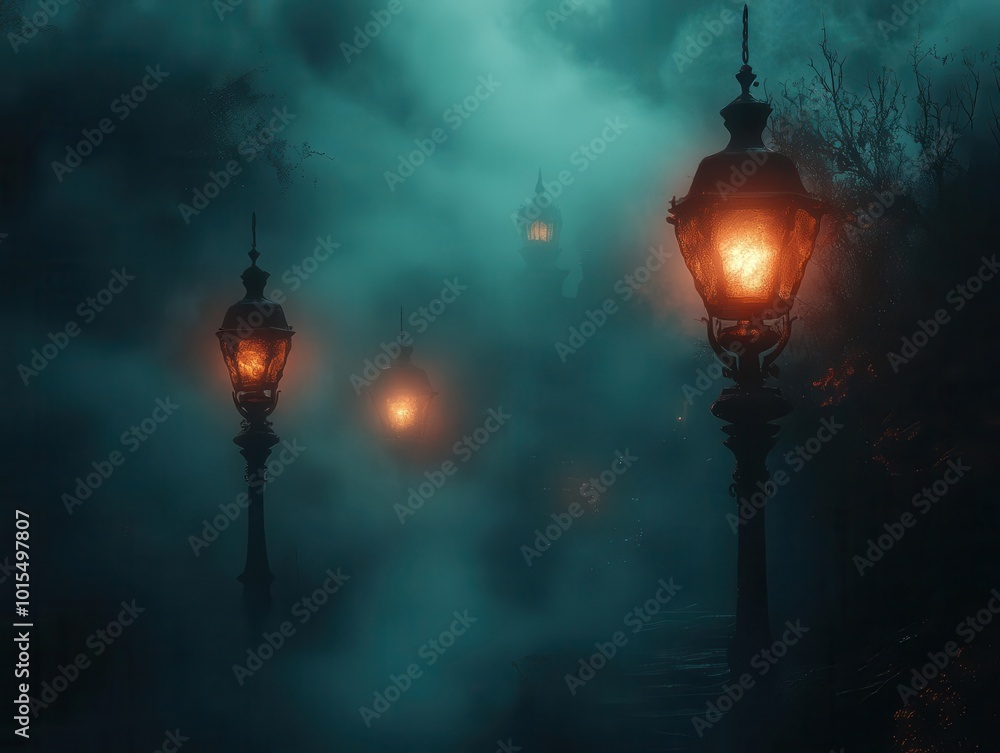 gloomy, eerie background theme for halloween. dark colors and shadowy ...