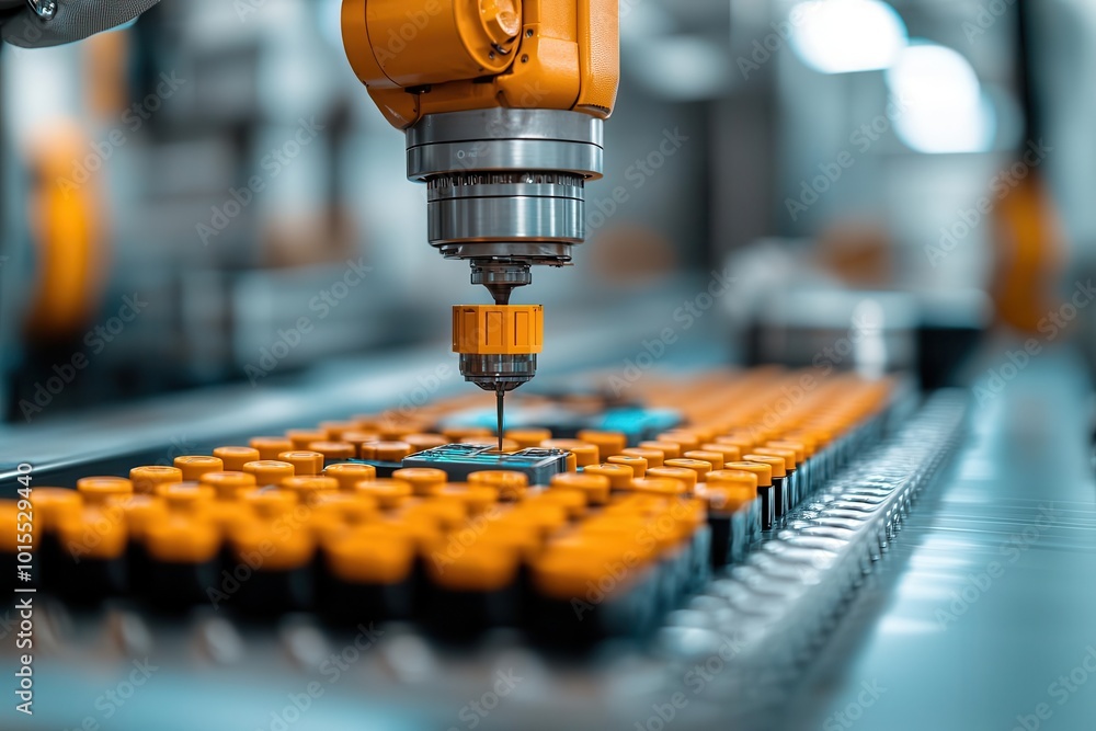 AI system performing a visual quality inspection on a production line ...