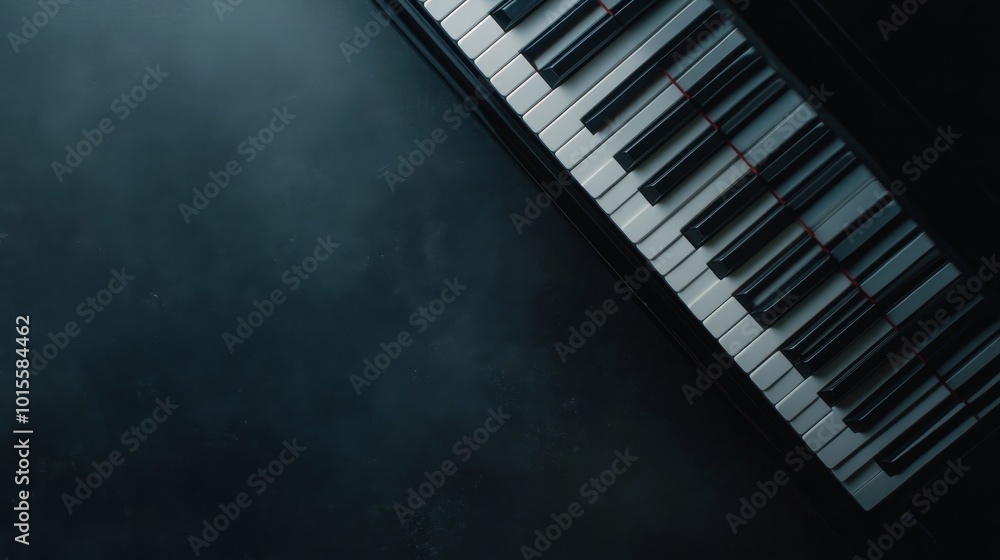 The polished grand piano keyboard showcases a stunning close-up of its ...
