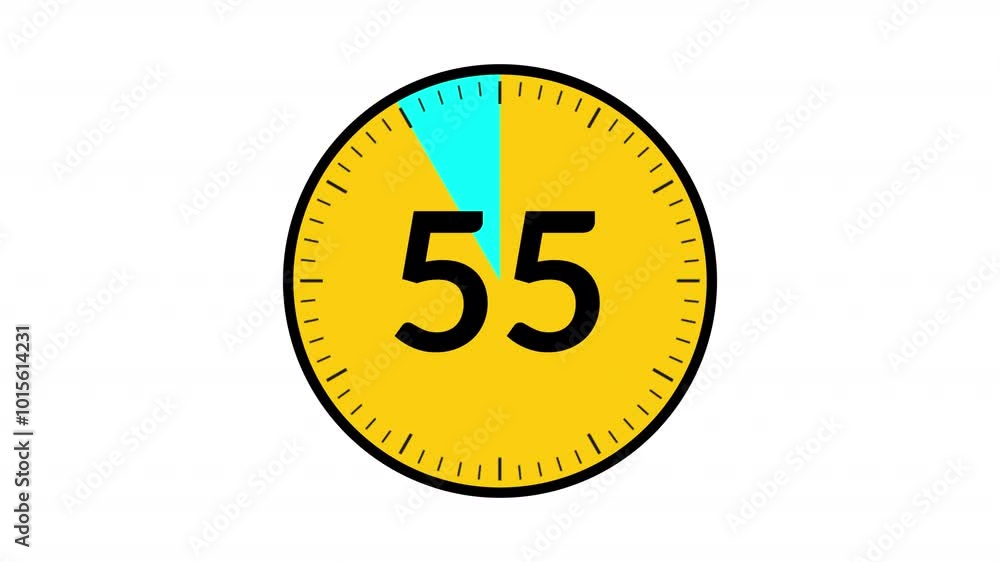 60 Seconds Countdown Timer 60 Seconds Clock Ticking Time Limit 1 Minute Timer Deadline Of 60