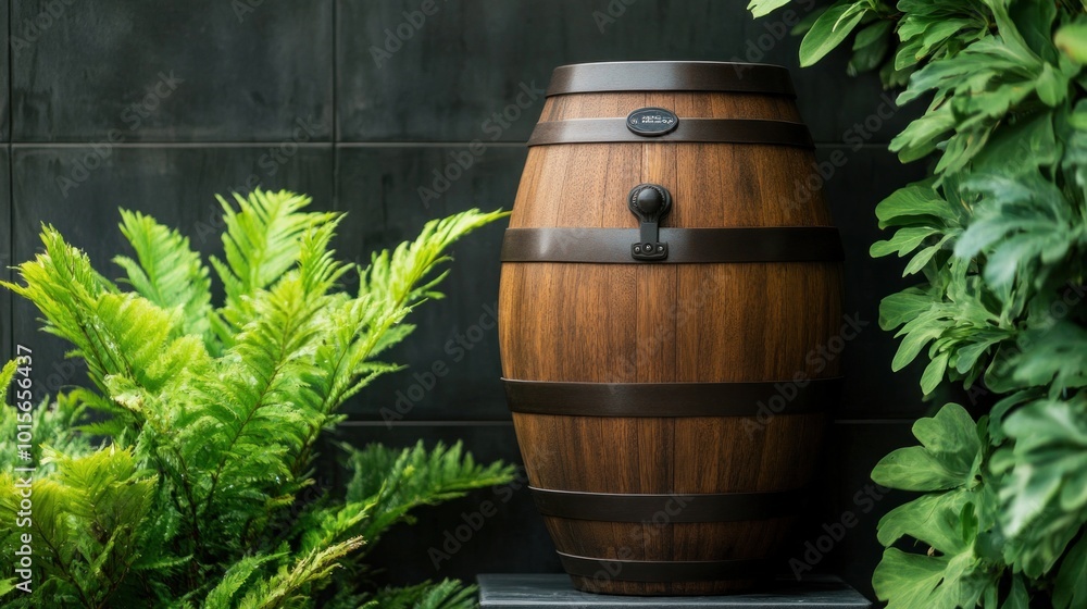 Stylish Wooden Rain Barrel for Eco-Friendly Water Collection and Garden ...