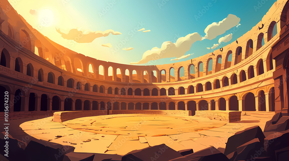 This ancient roman arena was used to fight gladiators in ancient ...