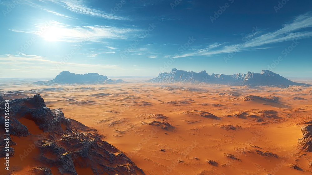 A 3D render depicts the relentless expansion of deserts, highlighting ...
