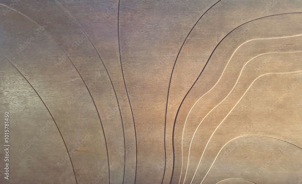 Random multi layer or layered wood panel with waves and curves surfaces ...