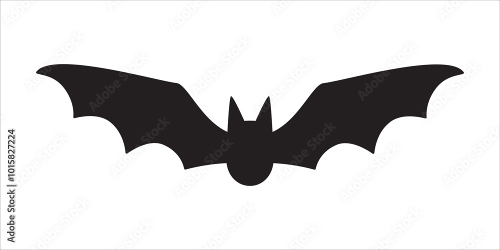 Bat silhouette design template. Flying open wings bat vector. Vector ...