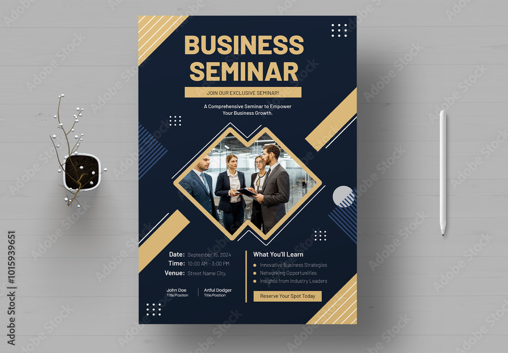 Business Seminar Template Stock Template | Adobe Stock