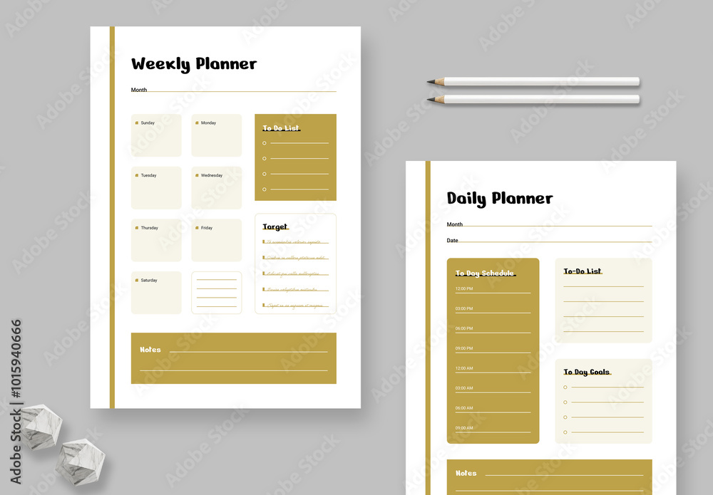 Planner Template Layout Stock Template | Adobe Stock