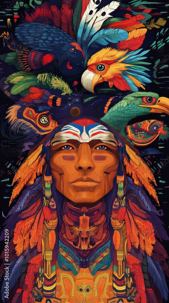 Create a vibrant and respectful visual for Indigenous Peoples Day ...