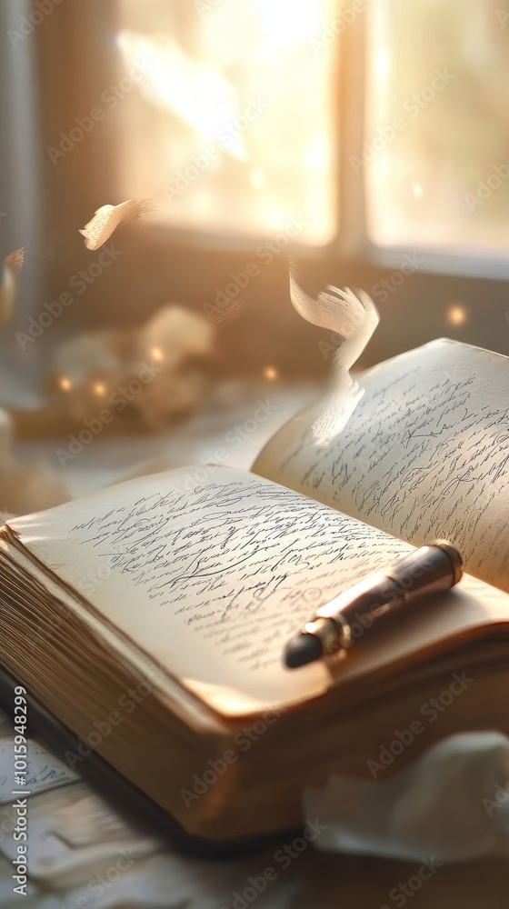 Embrace the beauty of words on Poetry Day with a serene background ...