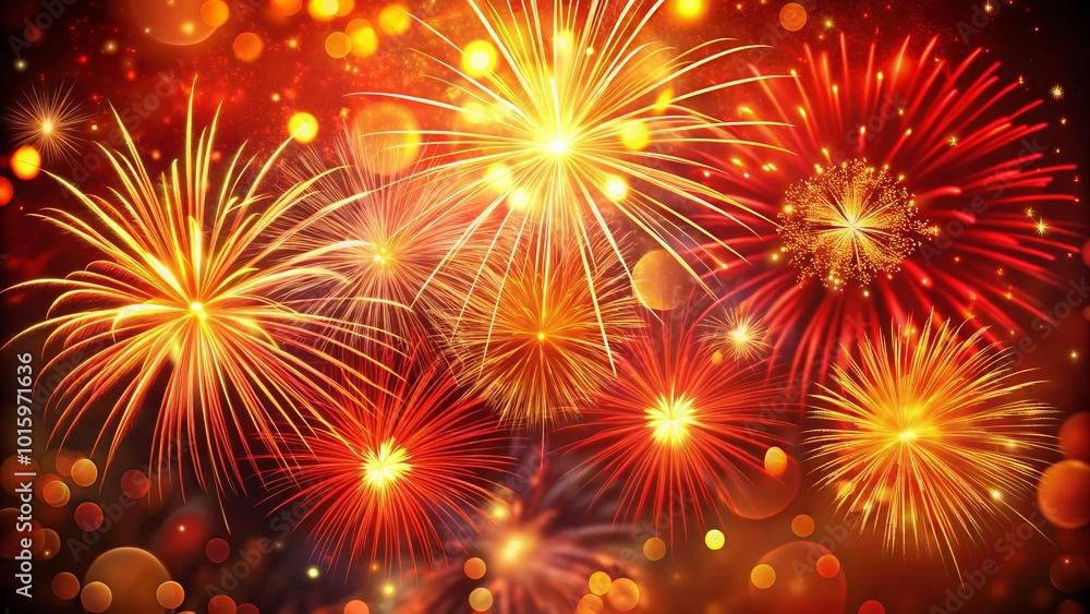 Bright red fireworks PNG, designed for holiday festivities. Isolated on ...