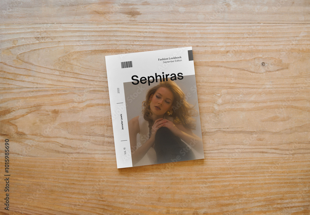 Mockup Of Customized Us Letter Size Magazine, Cover Stock Template ...