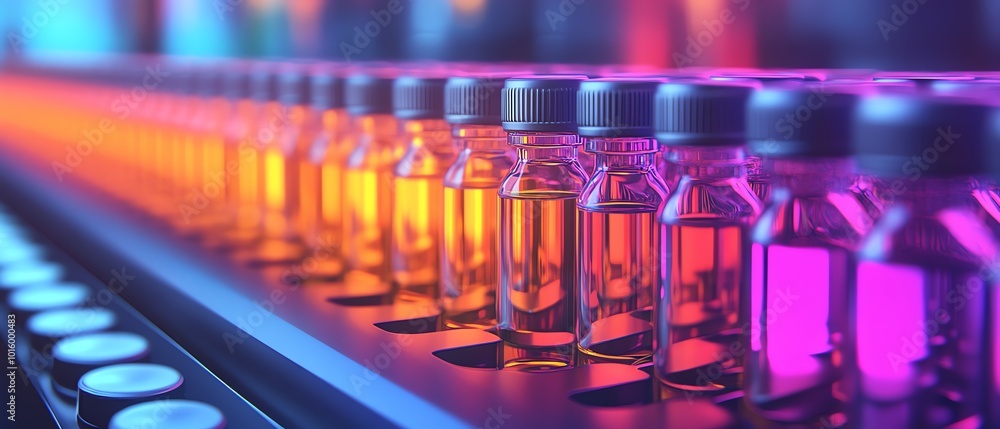 Detailed illustration of vials stored in a temperaturecontrolled ...