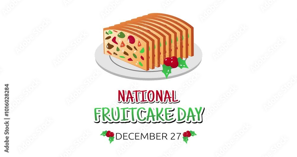 Fruitcake National Day animation video, ideal for Fruitcake National ...