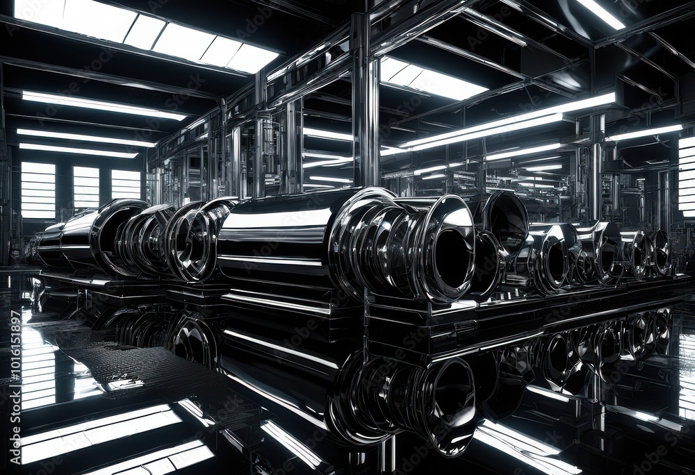 shiny reflective chrome textures creating unique visual effects various ...