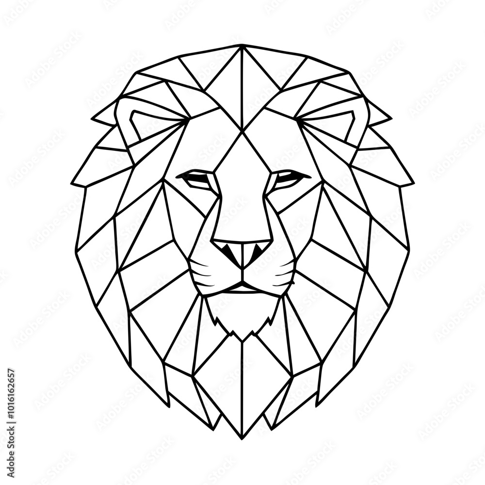 Geometric Lion: Geometric art, lion, geometric animal, low poly, lion ...