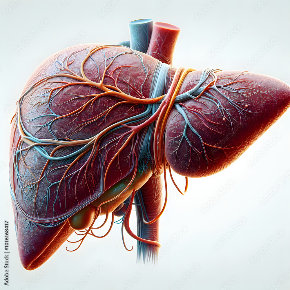 Detailed Anatomical Liver Model | A high-resolution 3D medical ...