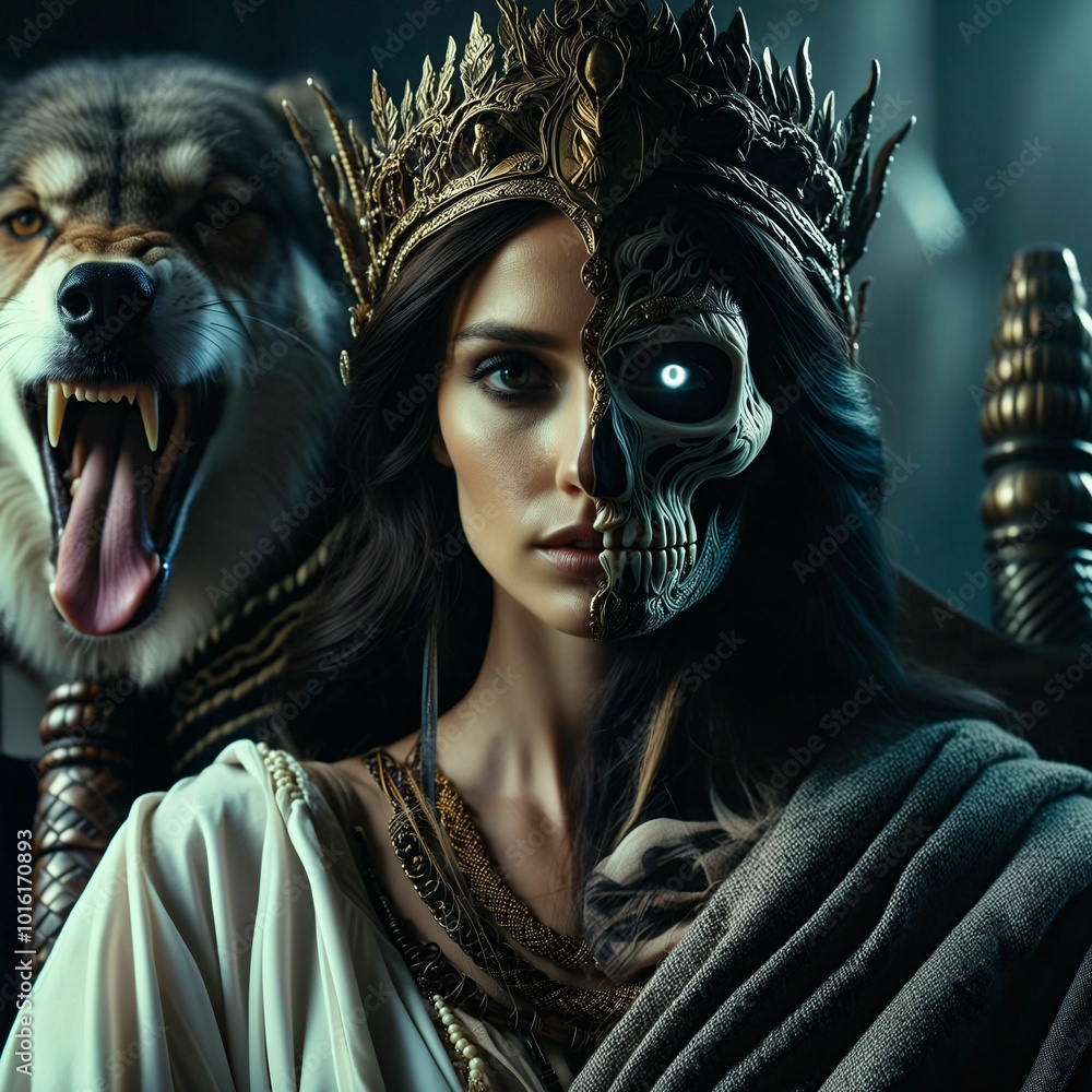 Hel, the Norse goddess, between Life &Death, half living and half dead ...