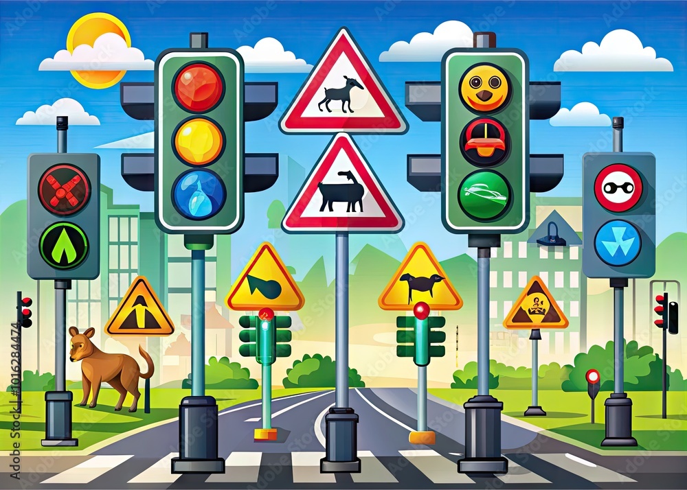 Comprehensive Collection of Vector Traffic Signs and Signals for Safe ...