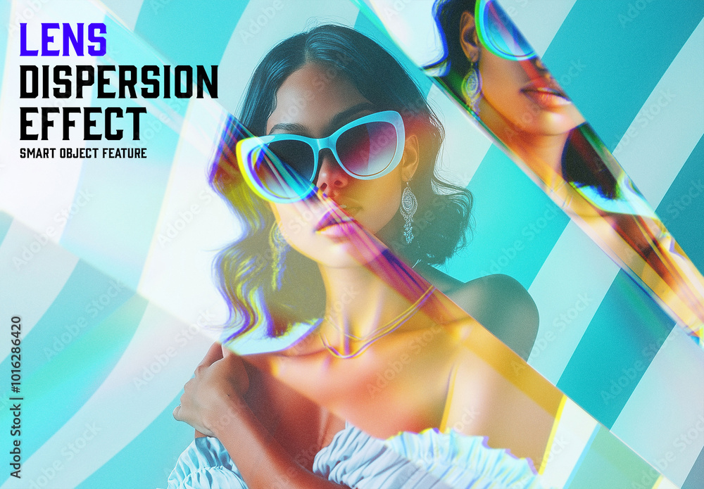 Lens Dispersion Effect With Generative Ai Stock Template Adobe Stock