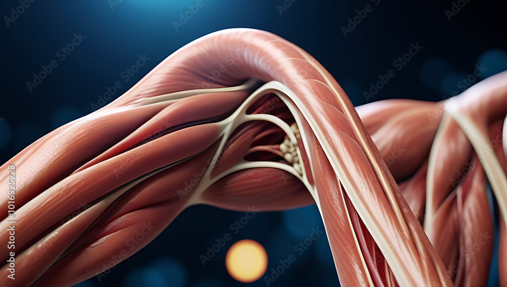 muscle fibers structure illustration detailed anatomy human muscle ...