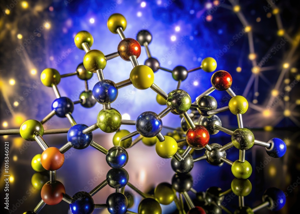 Night Photography of Trisodium Phosphate Molecule - 3D Structural ...