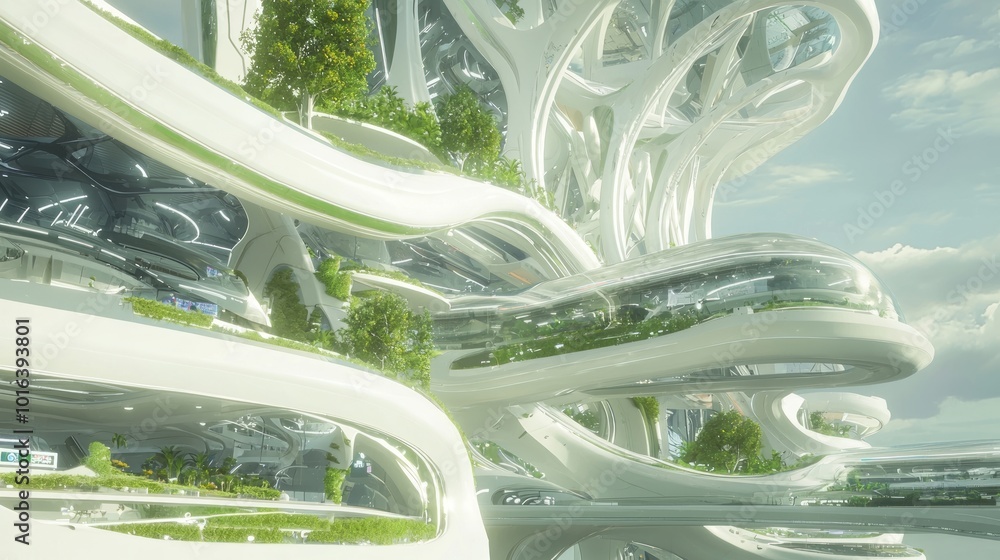 Futuristic Shopping Center of Tomorrow: Ultra-Detailed Photorealistic ...