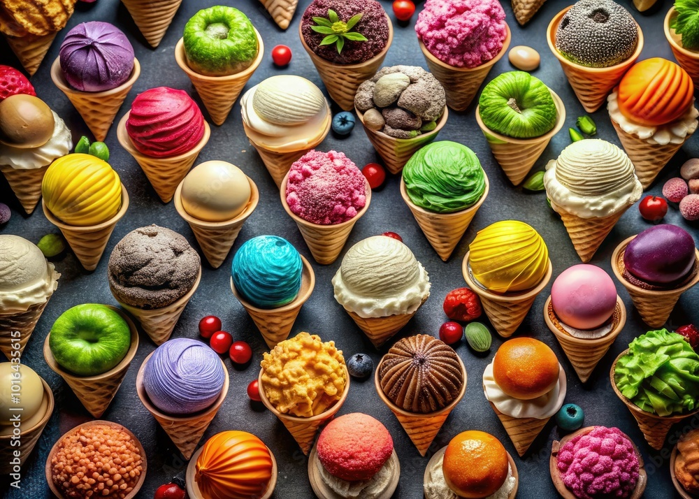 Vibrant and imaginative ice cream brand logos showcasing a variety of ...