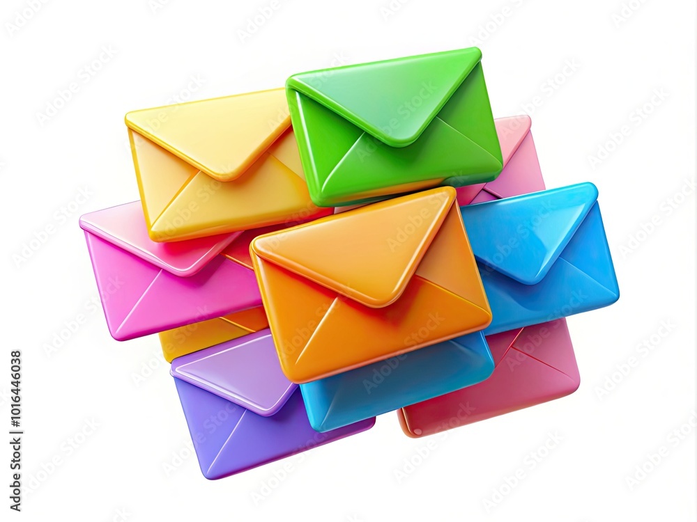 Vivid email icon clip art featuring envelopes and message symbols ...
