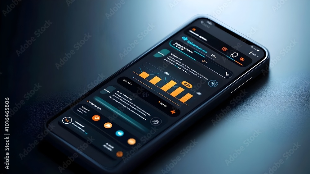 Intuitive Mobile Banking App Interface with Sleek Dashboard and User ...