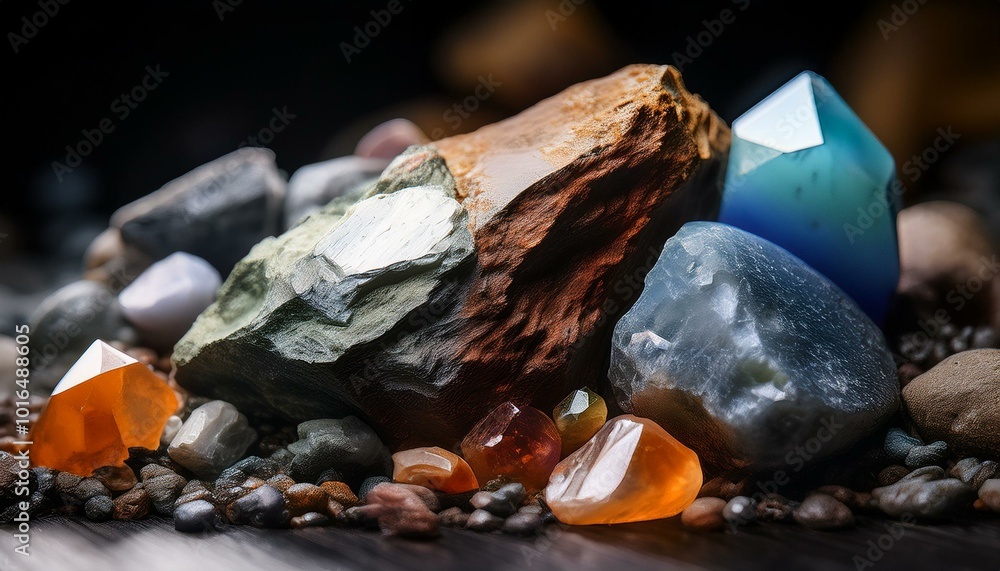 minerals extracted in a rare earth mine, showcasing the unique ...