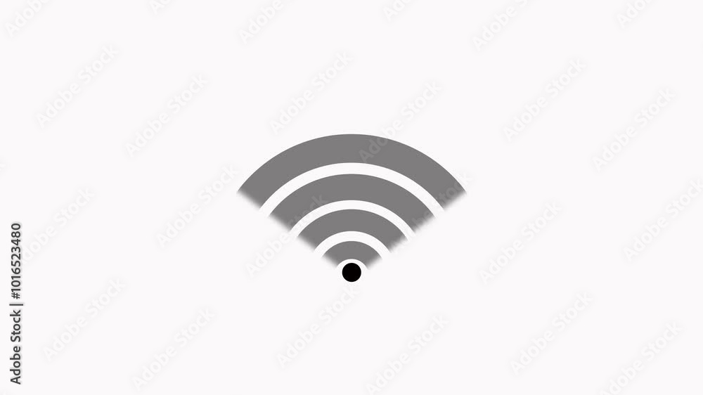 Wifi signal animation 4K 30fps 3D render , wifi signal search animation,wifi animation ...